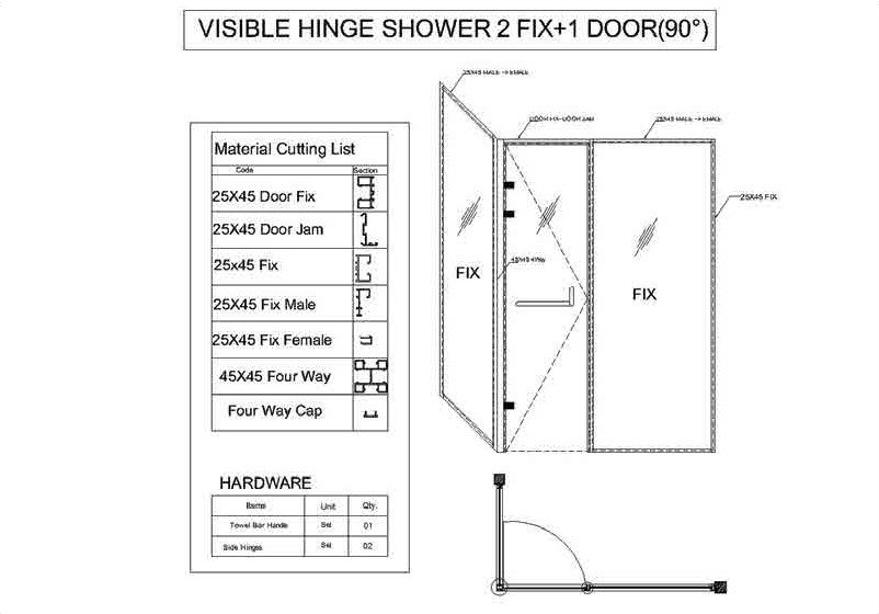 Shower Enclosers - Matrix Windoors
